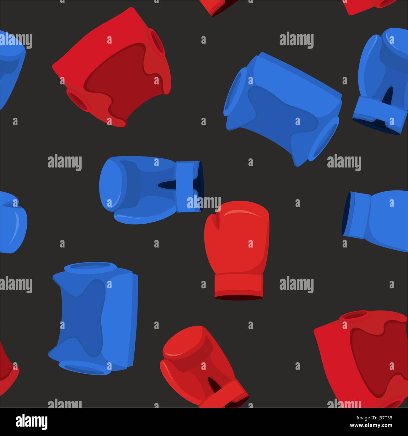 boxing gloves and helmet. sports Seamless Pattern Stock Vector Image ...