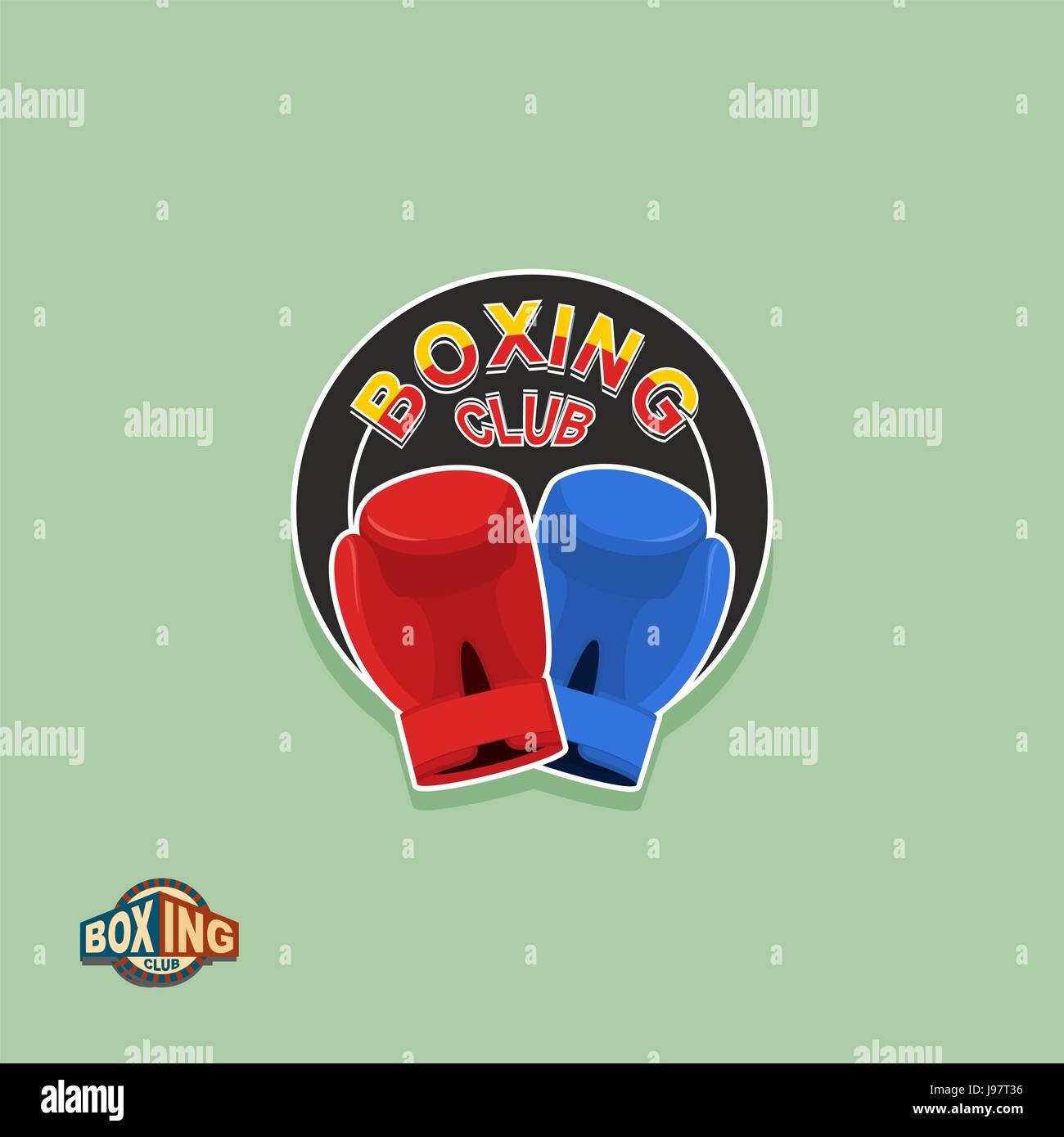 Boxing emblem. Logo boxing Club. Boxing gloves Stock Vector Image & Art ...