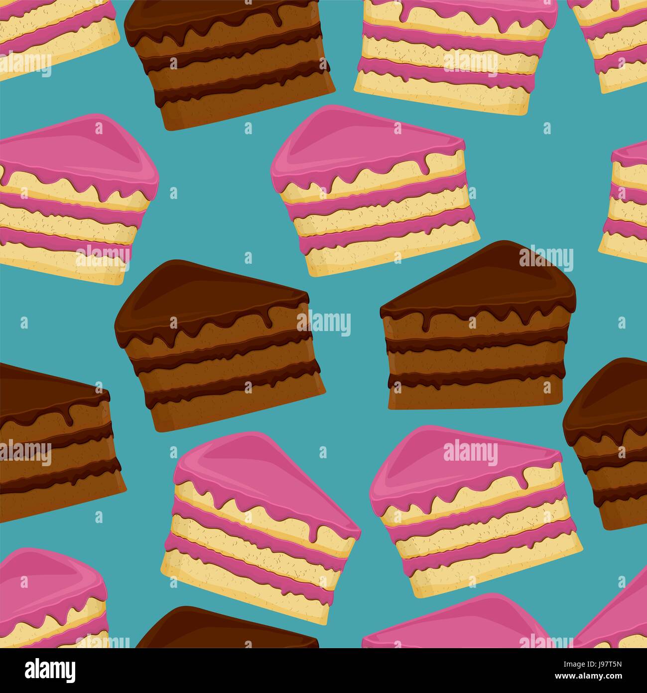 Seamless pattern with cakes Stock Vector Image & Art - Alamy