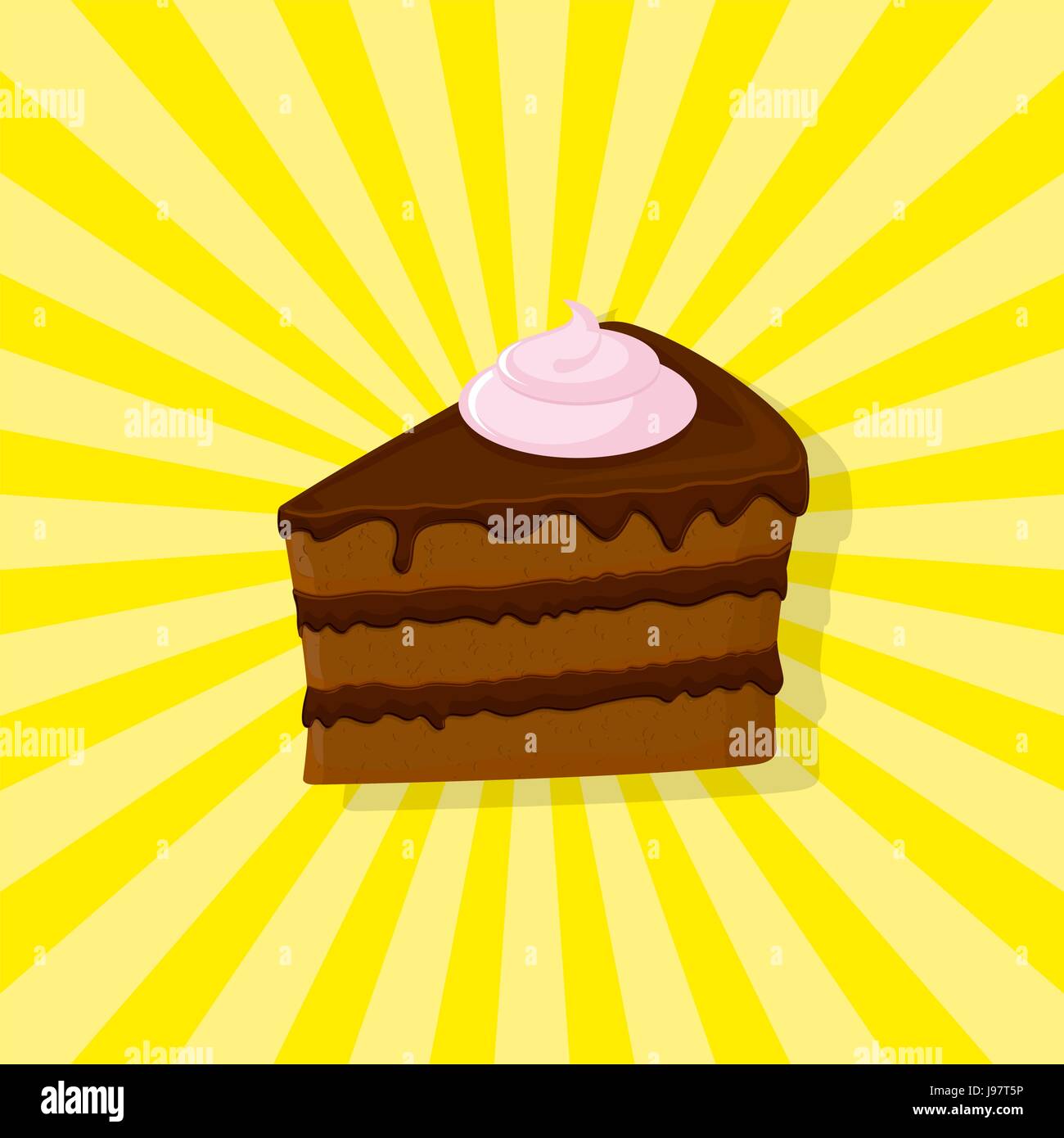 Sweet chocolate cake. Vector illustration Stock Vector Image & Art - Alamy