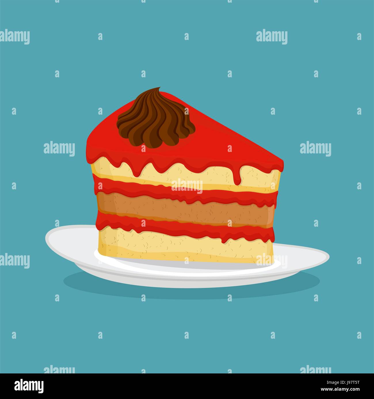 Piece of cake, vector illustration. Icon Stock Vector Image & Art - Alamy