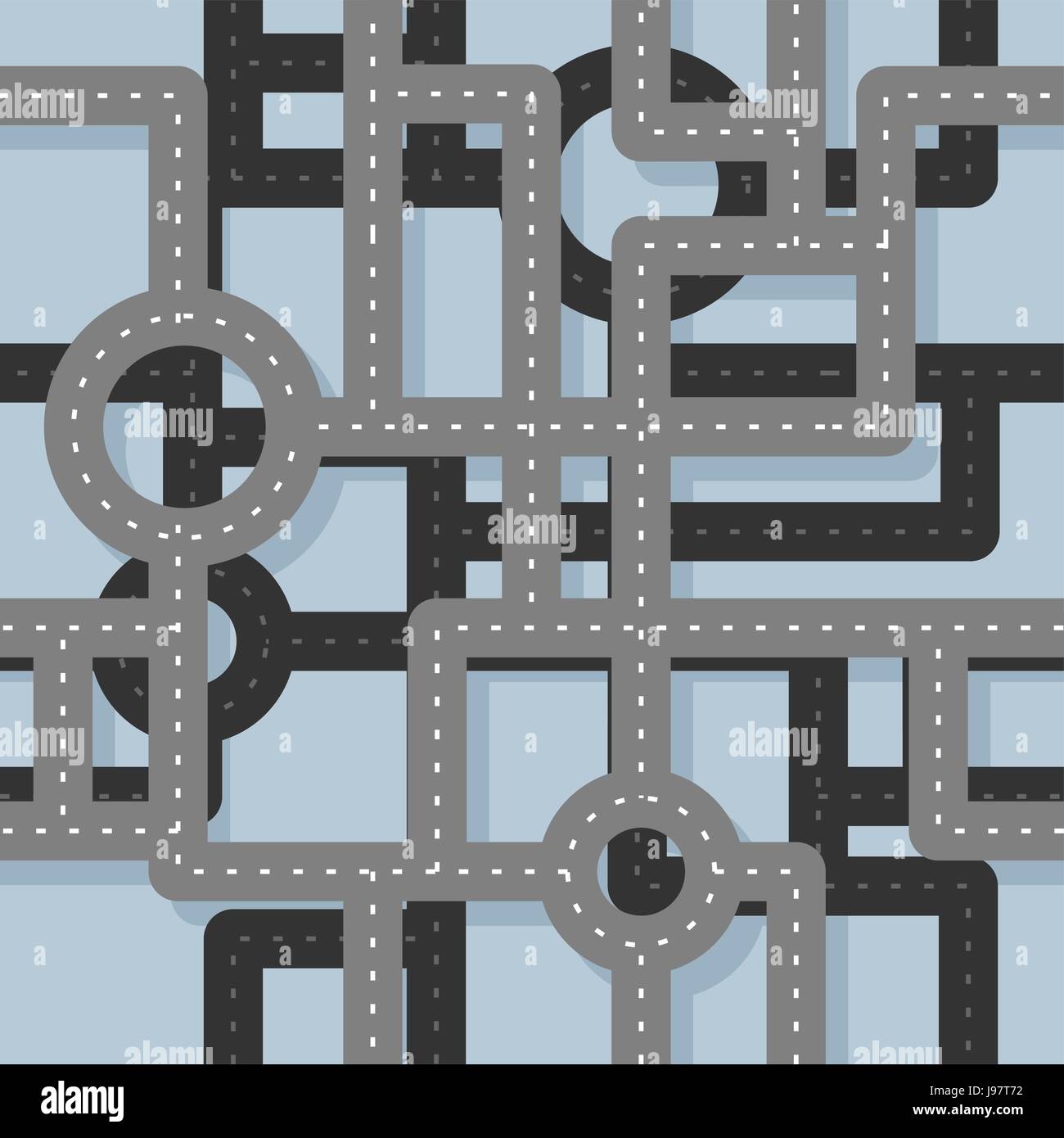 Road seamless pattern. Map Highway background. Endless road highway ...