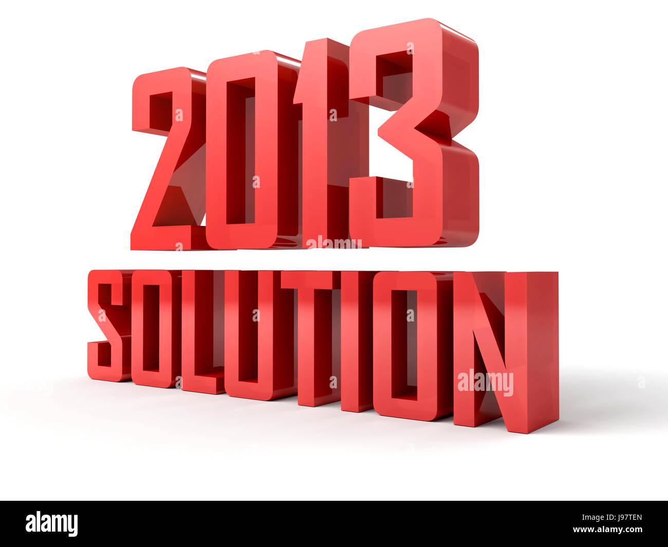 3D text 2013 solution on white background Stock Photo - Alamy