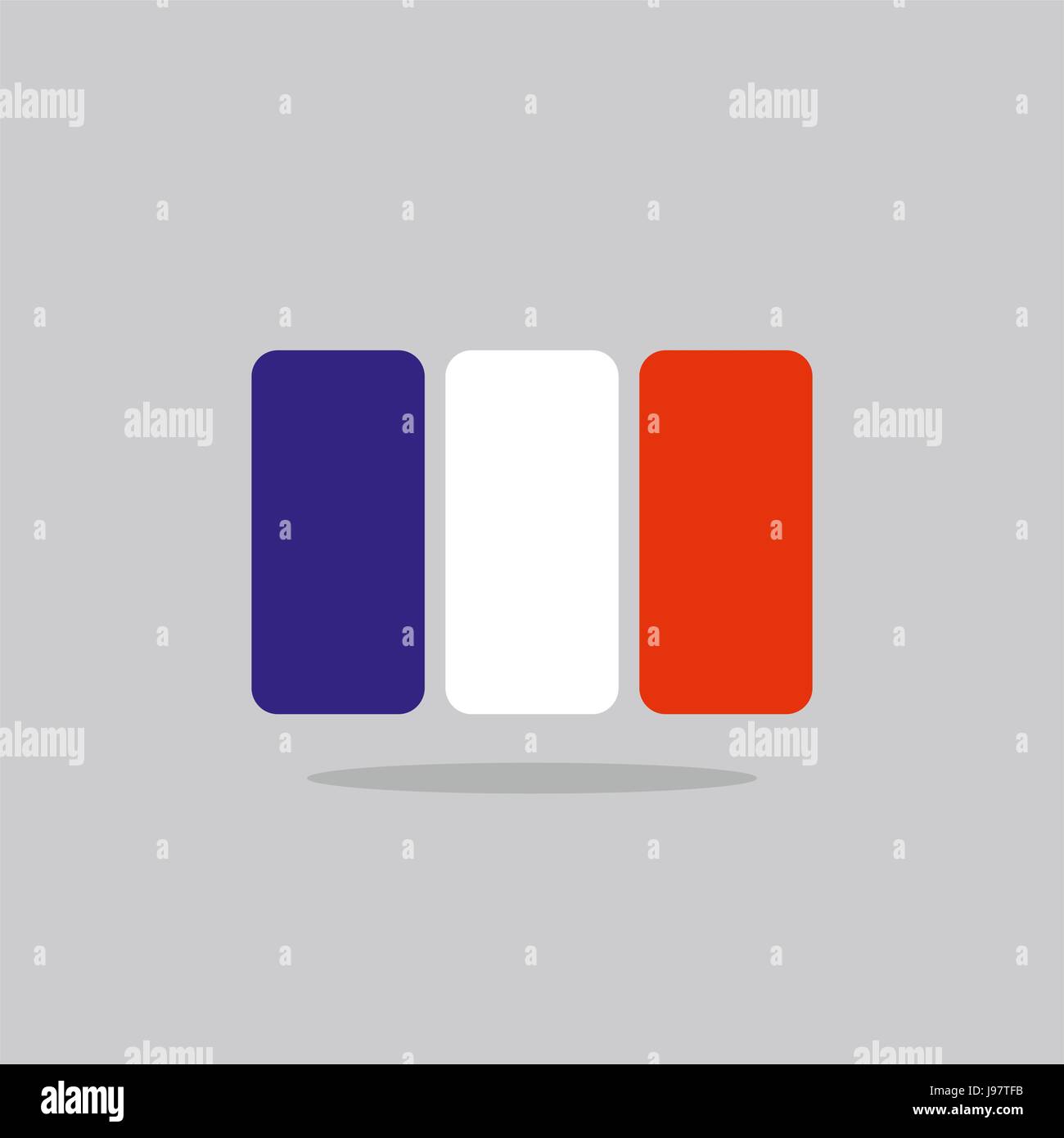 France flag, stylized French flag of geometrical elements. Vector ...