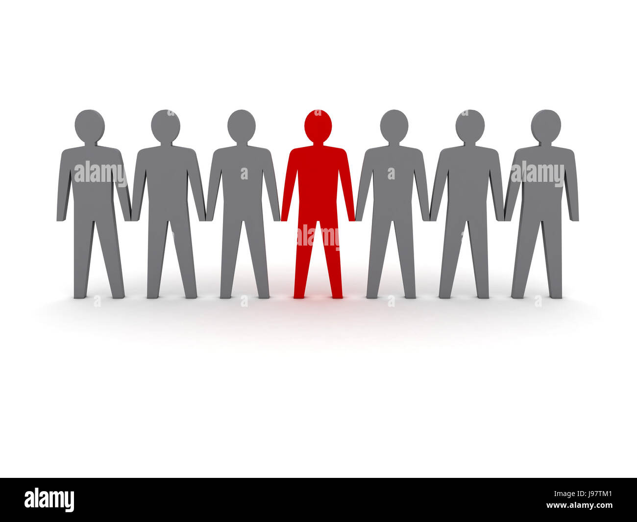 Team leader. Company boss. Teamwork. Concept 3D illustration Stock ...