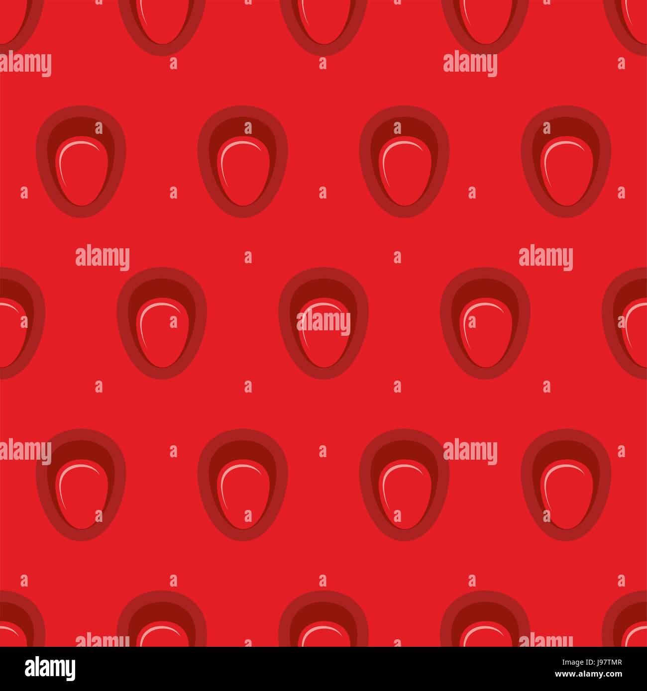 Juicy Strawberry seamless pattern. Vector texture of ripe strawberries ...