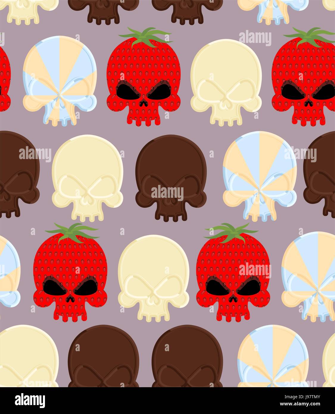 Skulls made of chocolate Stock Vector Images - Alamy