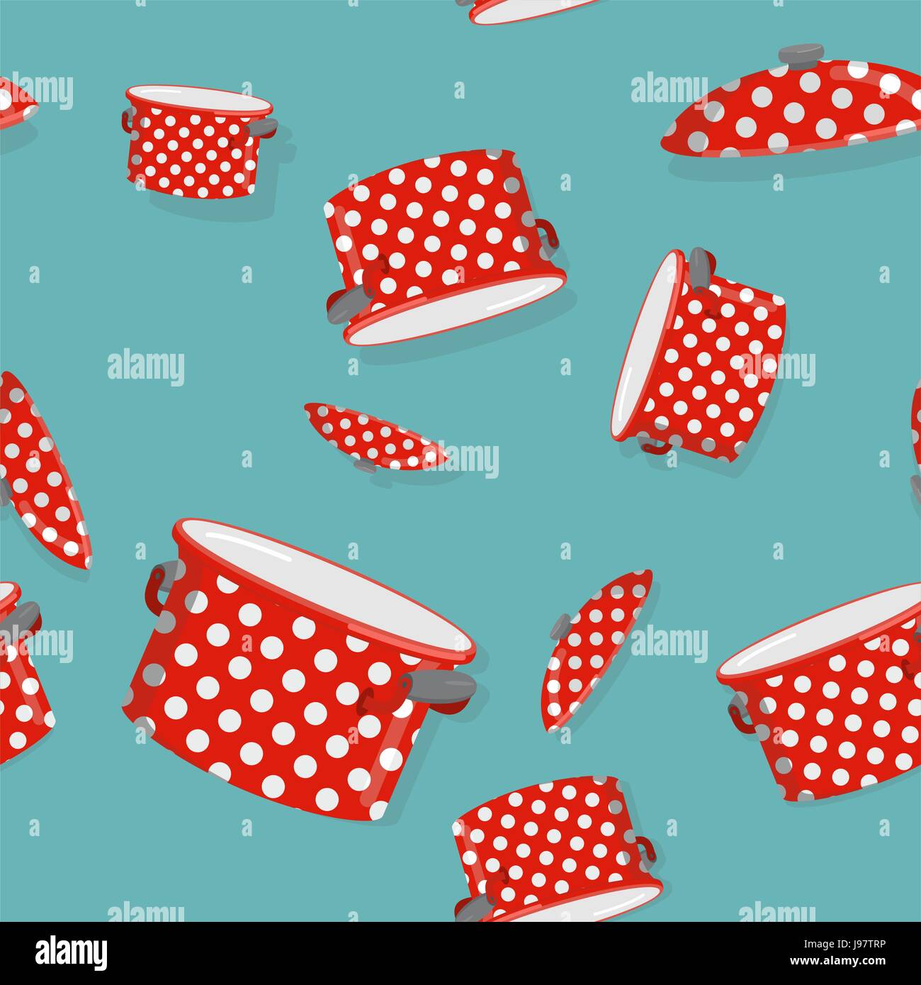 Seamless pattern pot. Vector background for kitchen Stock Vector Image ...