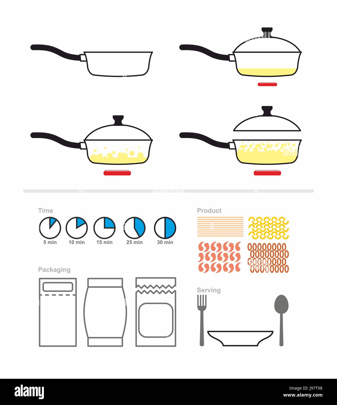 Black on white instructions Stock Vector Images - Alamy