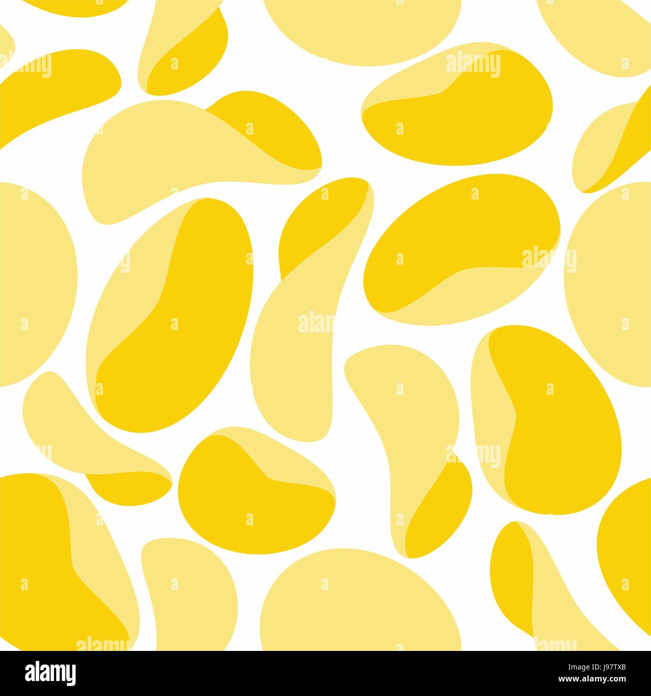 Potato chips seamless background. Pattern of yellow fried potatoes ...