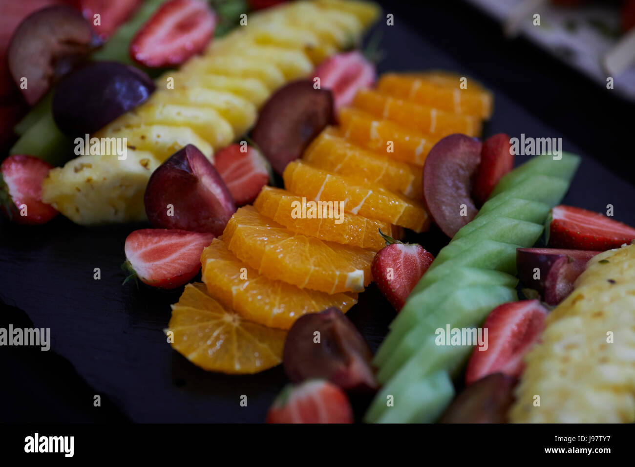 Fruit platter buffet Stock Photo - Alamy