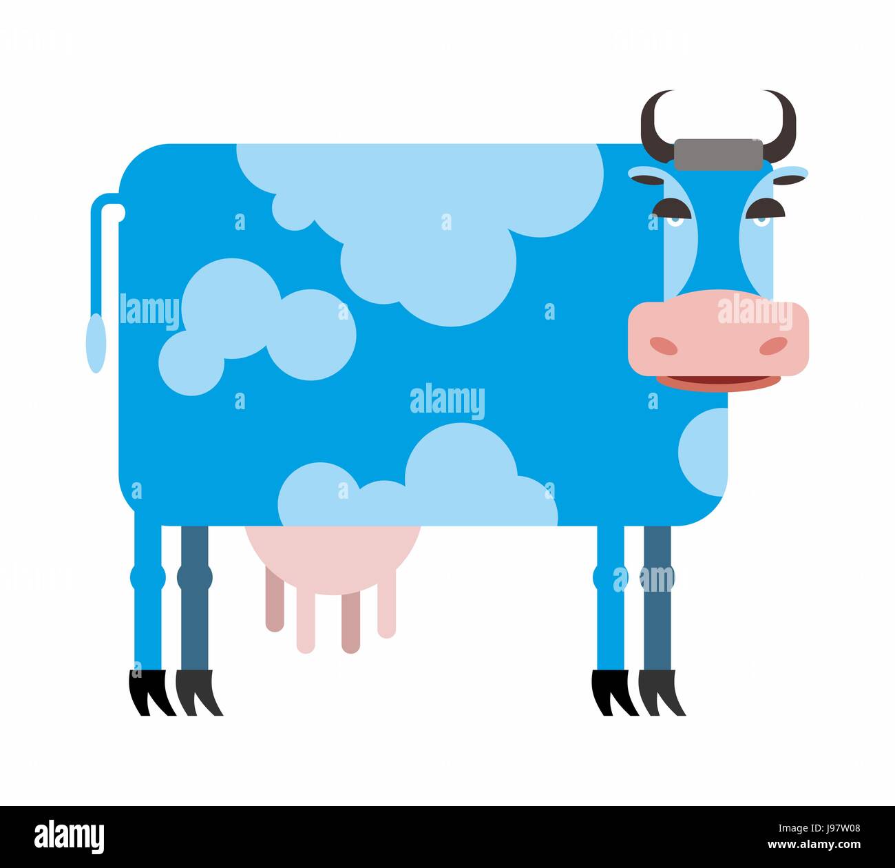 Blue Cow Clipart