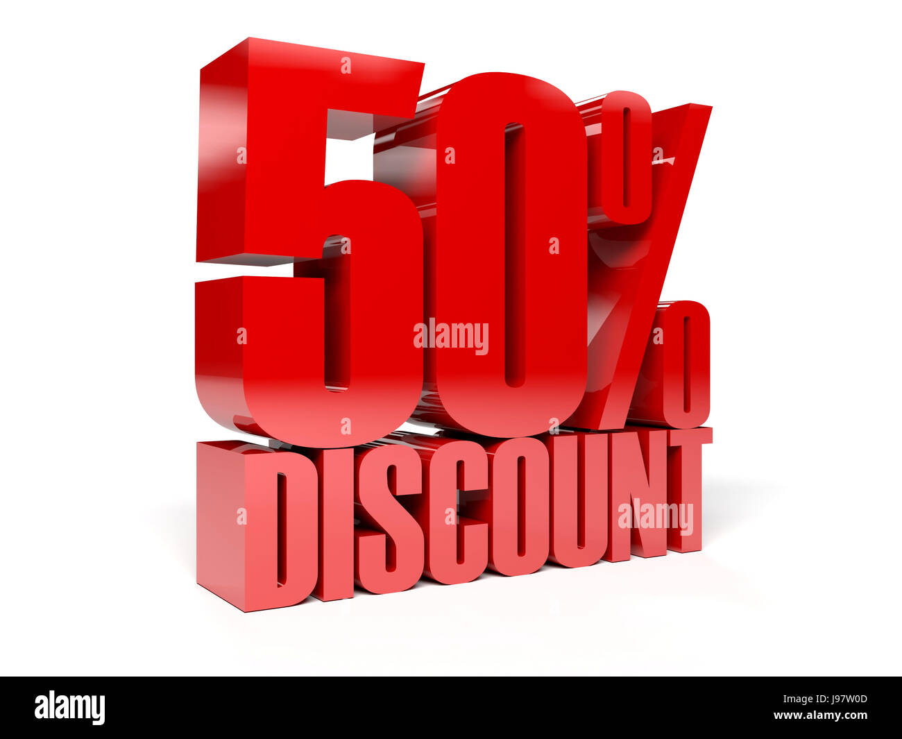 50 percent discount. Concept 3D illustration Stock Photo - Alamy