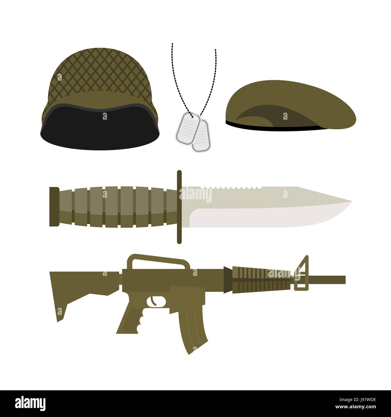 Conflict war soldier armed beret camo Stock Vector Images - Alamy