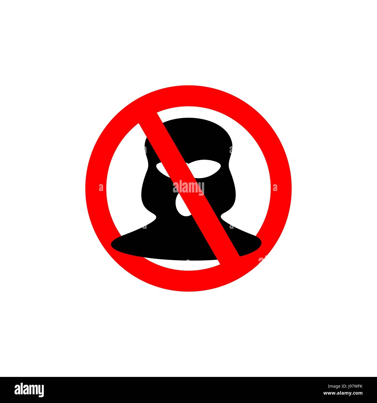 Terrorism is forbidden. Red forbidding sign for terrorist organizations ...