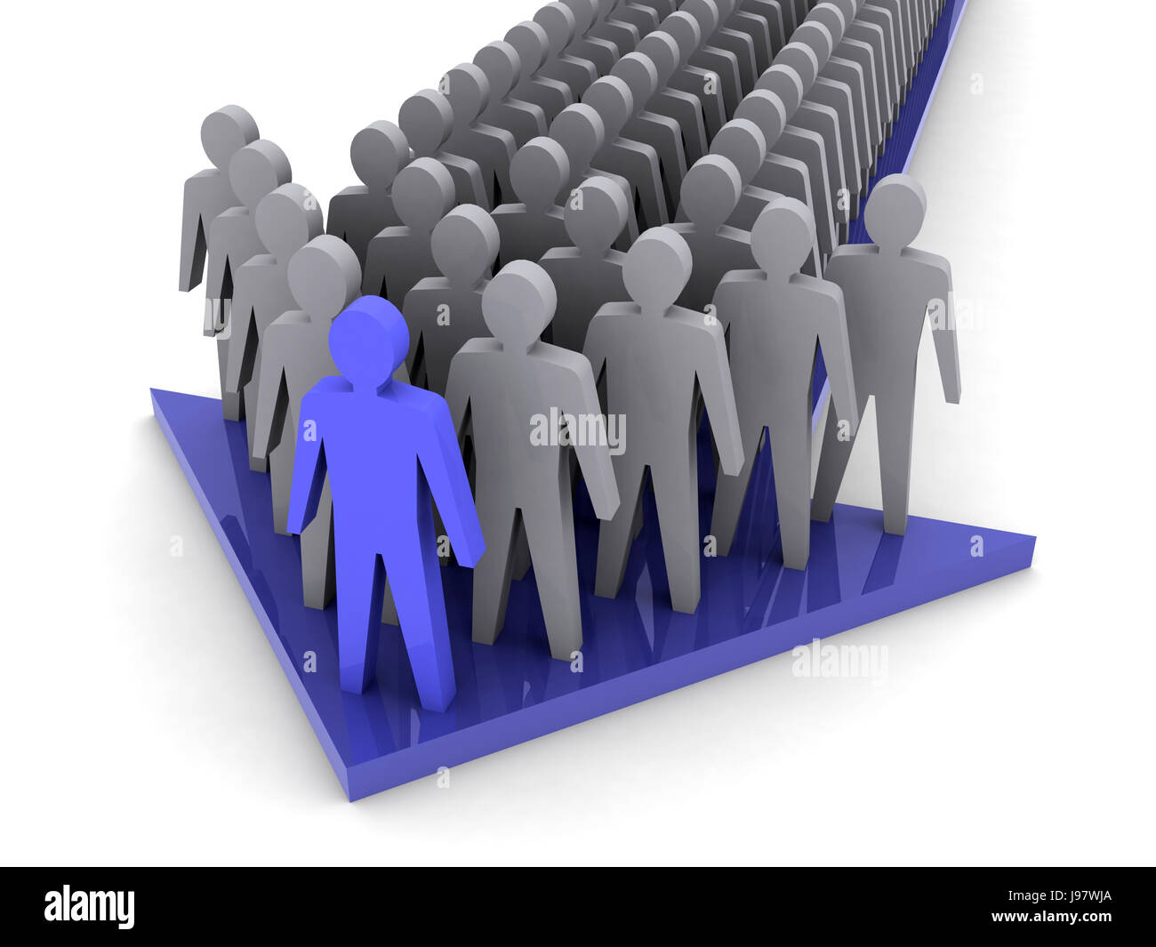 Team leader. Company boss. Teamwork. Concept 3D illustration Stock ...