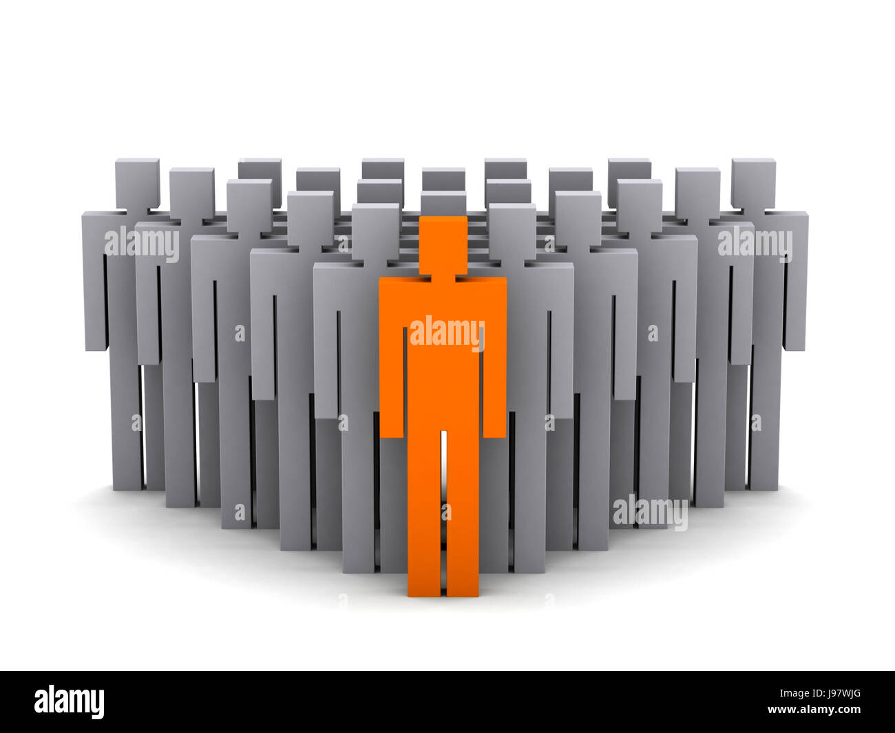 Team leader. Company boss. Teamwork. Concept 3D illustration Stock ...