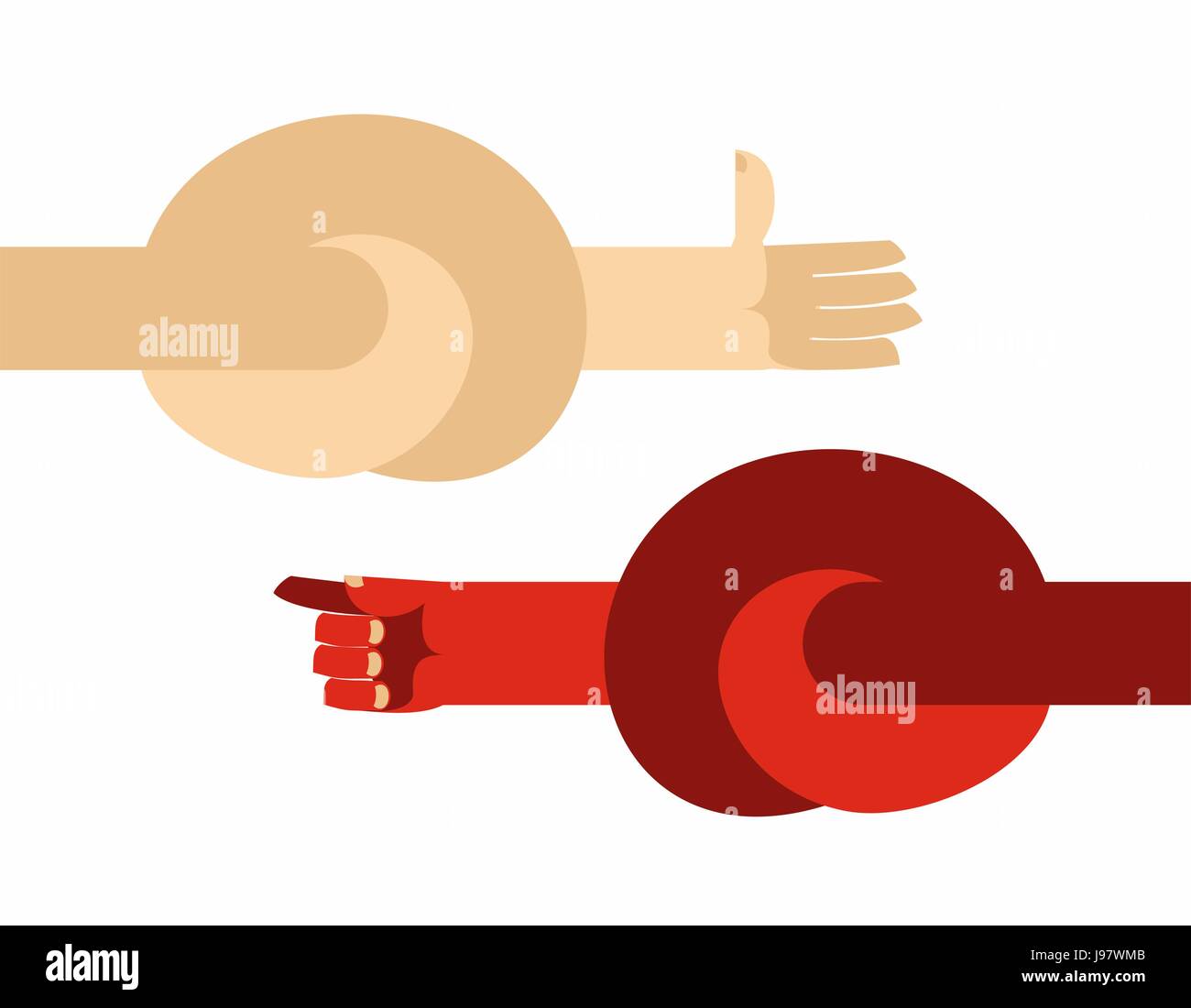 Hand gestures victory pointing Stock Vector Images - Alamy