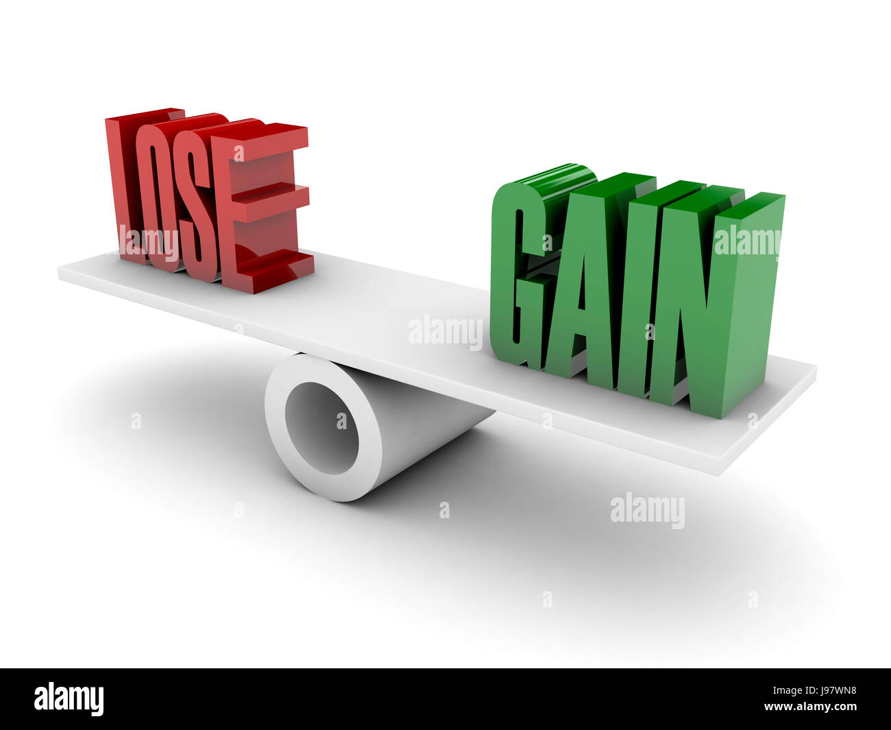 Lose and Gain opposition. Concept 3D illustration Stock Photo - Alamy