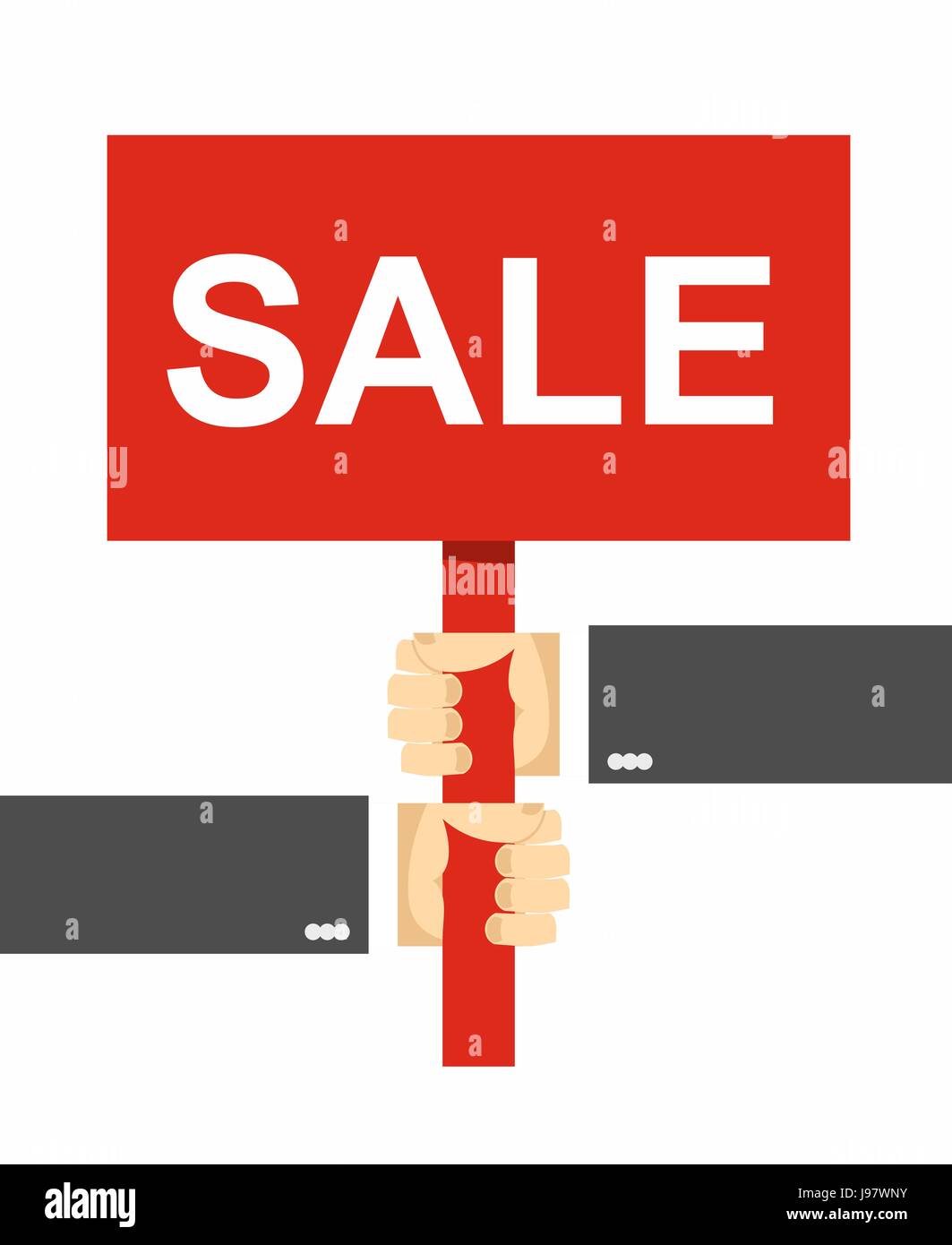 hands holding a sign. Sale text Stock Vector Image & Art - Alamy