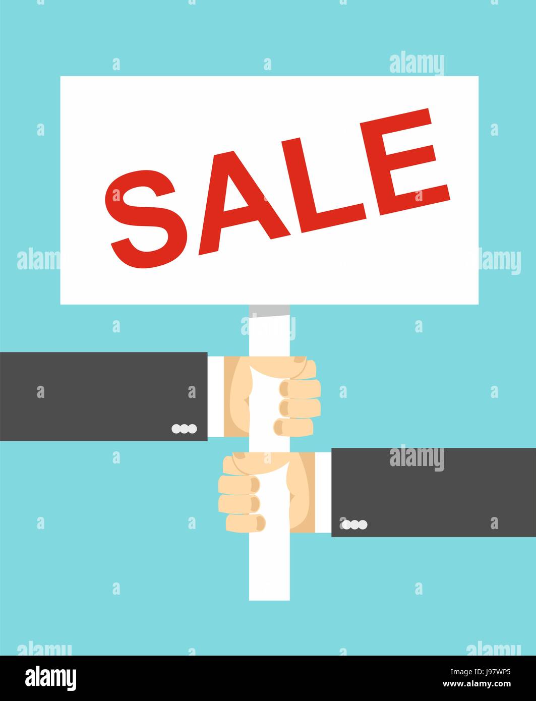 hands holding a sign. Sale text Stock Vector Image & Art - Alamy