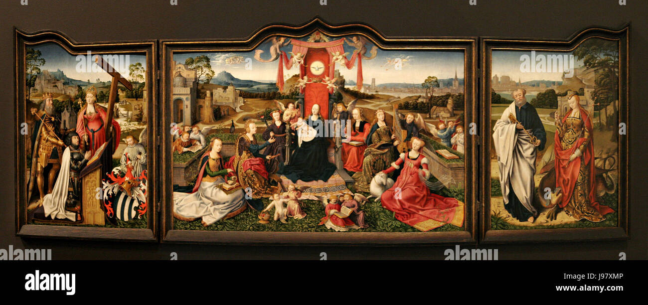 Virgin triptych with the child hi-res stock photography and images - Alamy