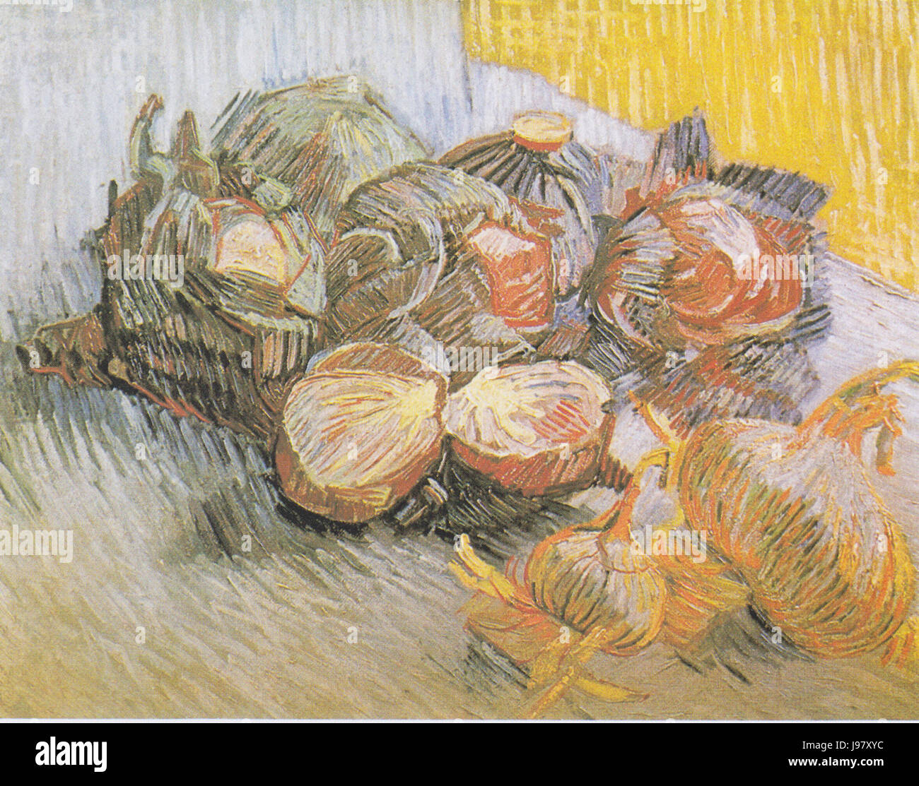 'Stilleben mit Rotkohl und Zwiebeln' (Still Life with Red Cabbage and ...