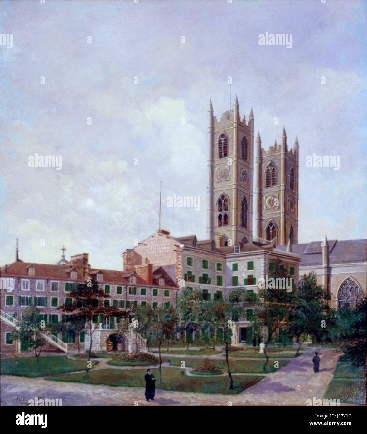 The St. Sulpice Seminary Garden, Montreal Stock Photo - Alamy