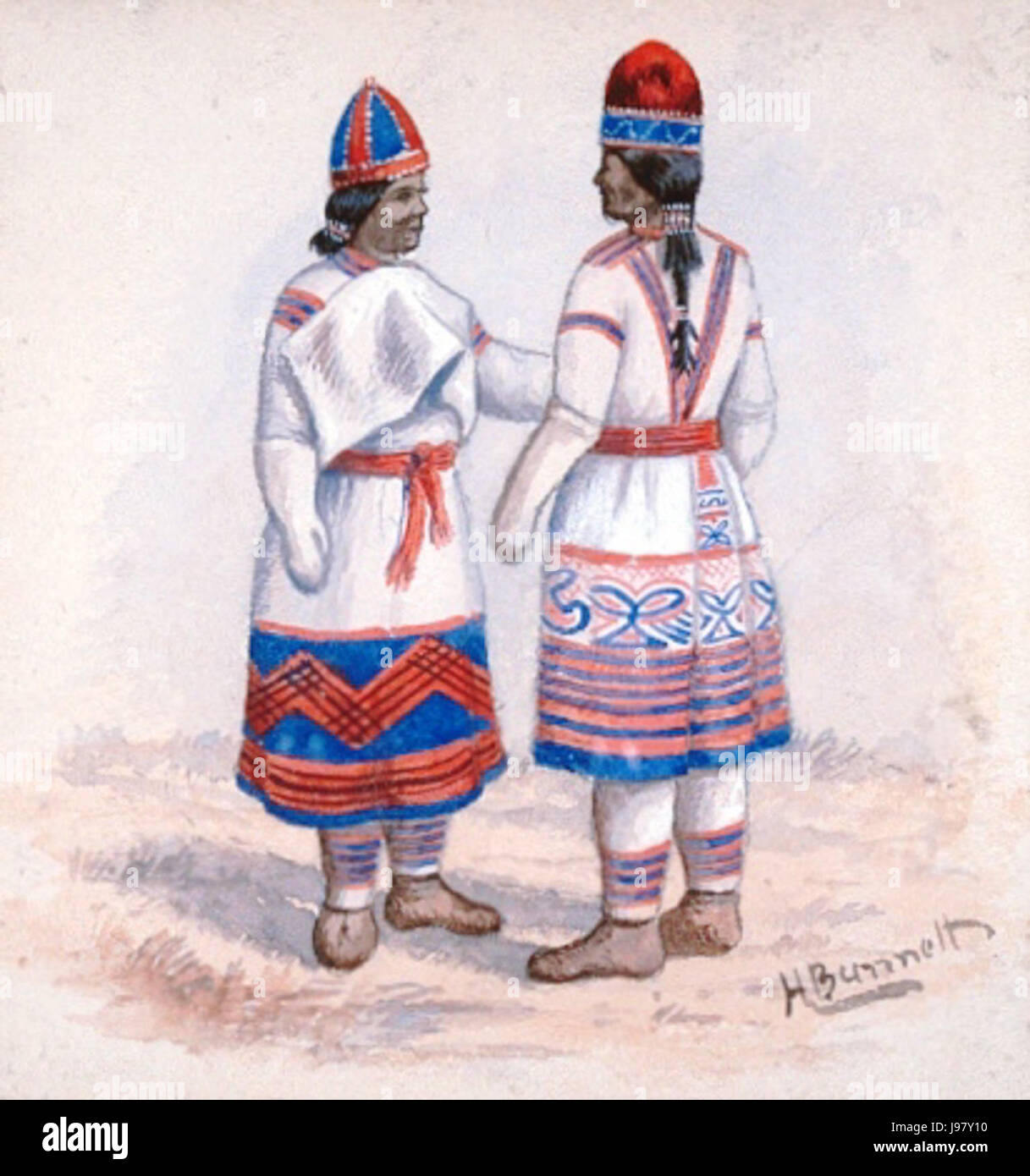 Two Montagnais by H. Bunnett is an illustration or painting depicting ...