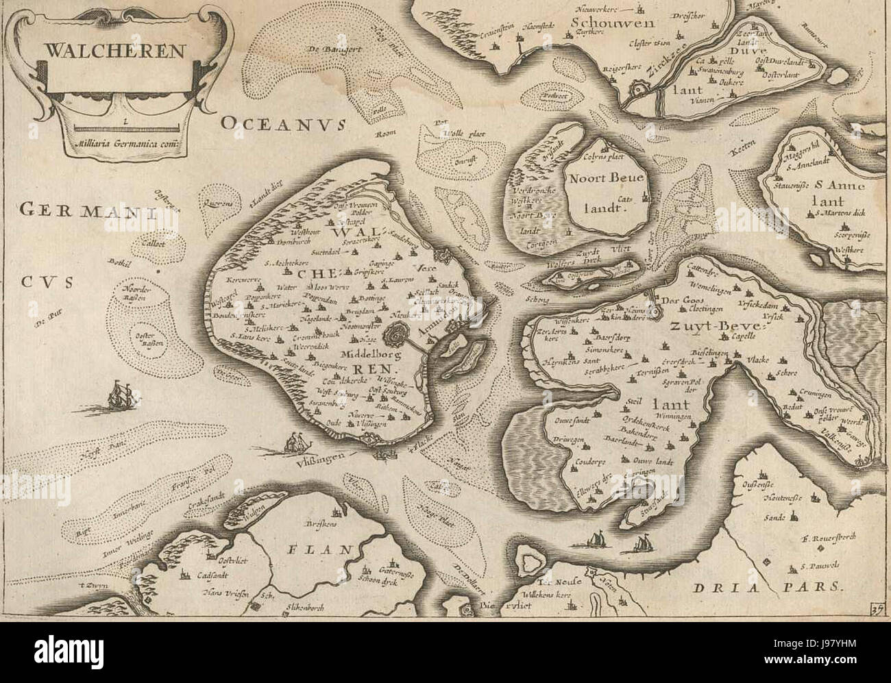 Map of walcheren hi-res stock photography and images - Alamy