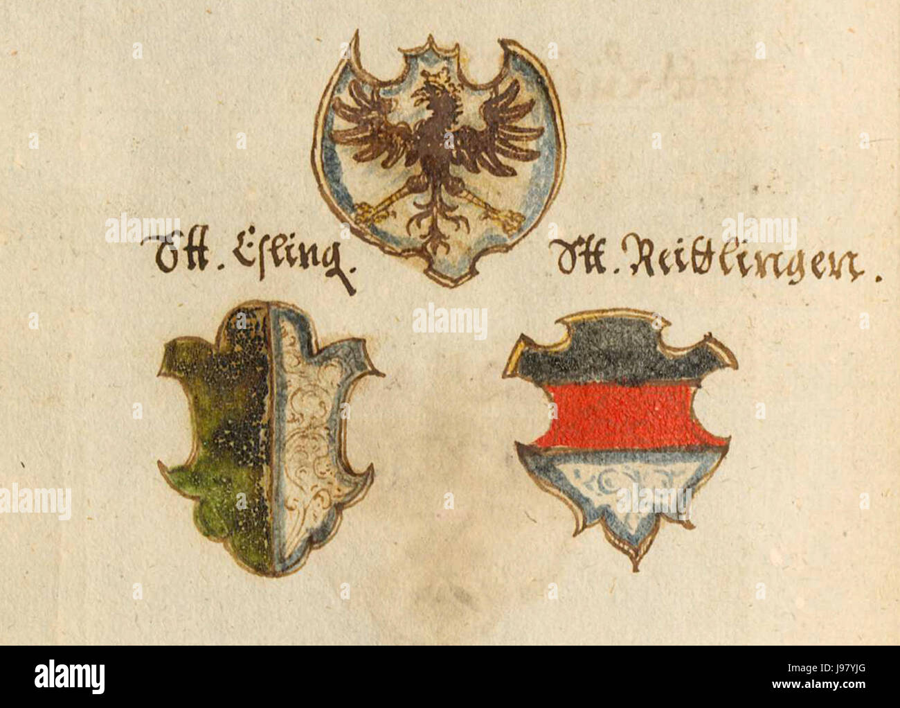 Wappen 1594 BSB cod icon 326 114 crop Stock Photo - Alamy