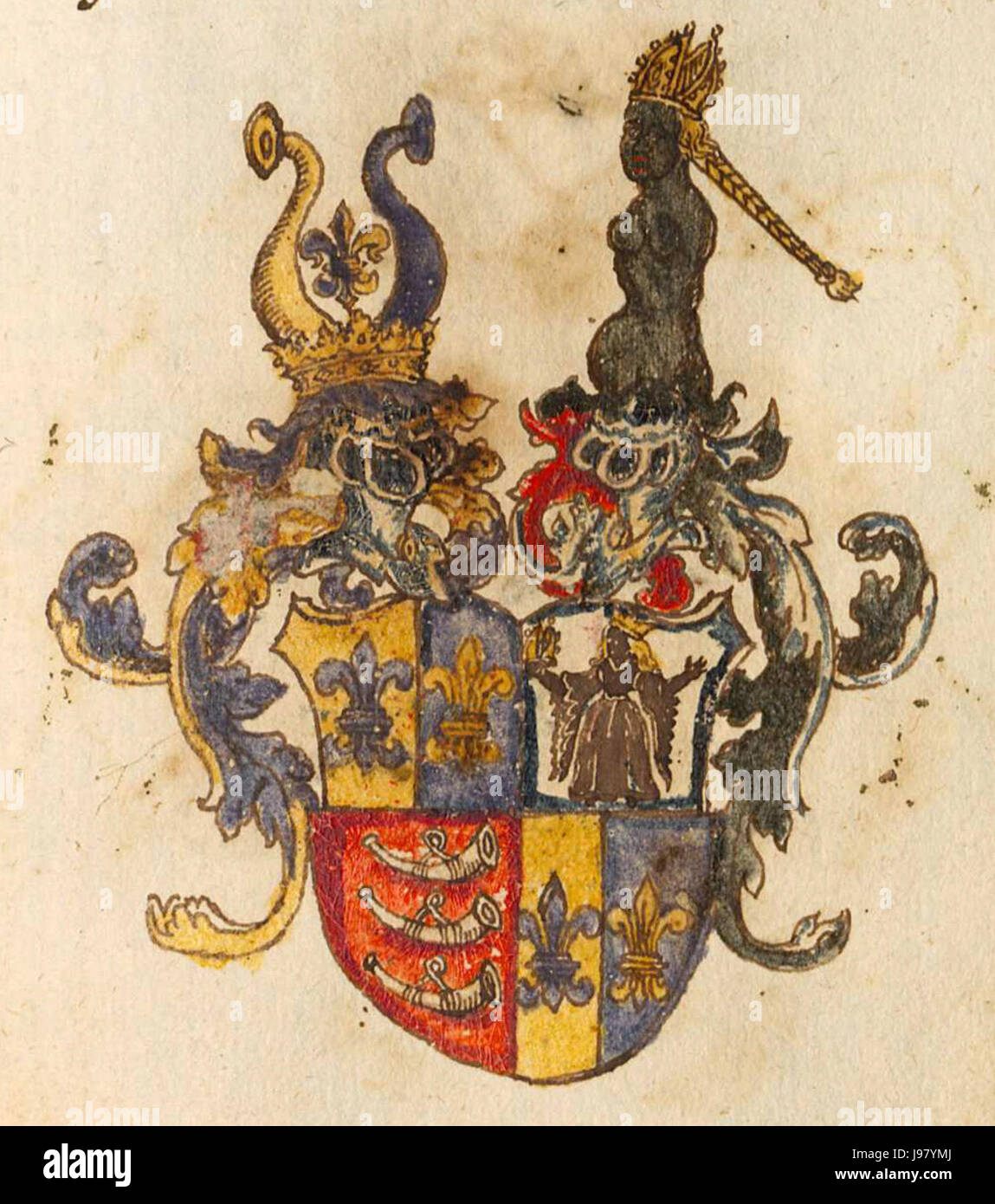 Wappen 1594 BSB cod icon 326 081 crop Stock Photo - Alamy