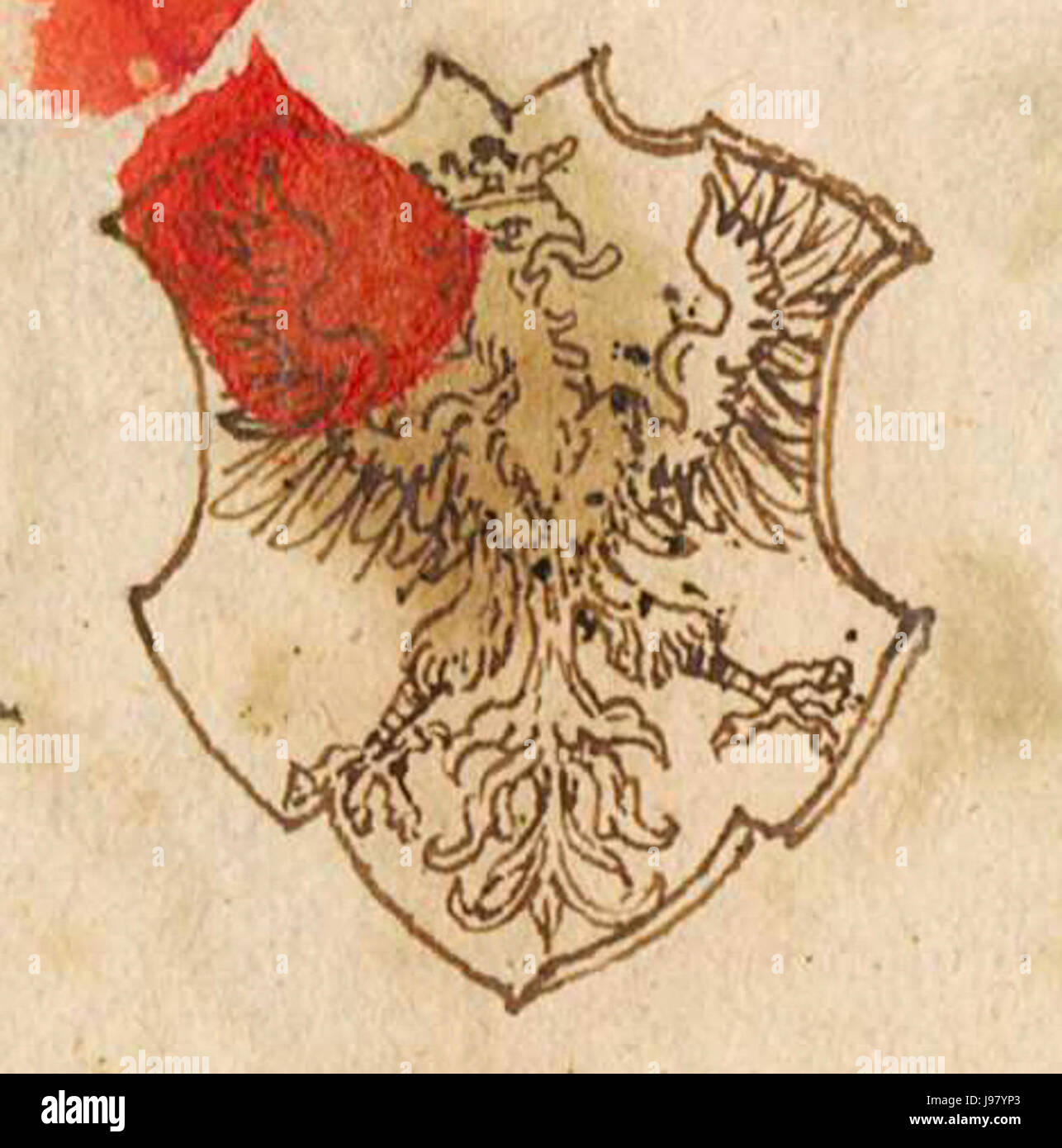 Wappen 1594 BSB cod icon 326 116 crop Stock Photo - Alamy