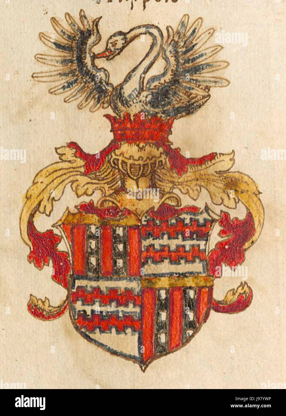 Wappen 1594 BSB cod icon 326 082 crop Stock Photo - Alamy