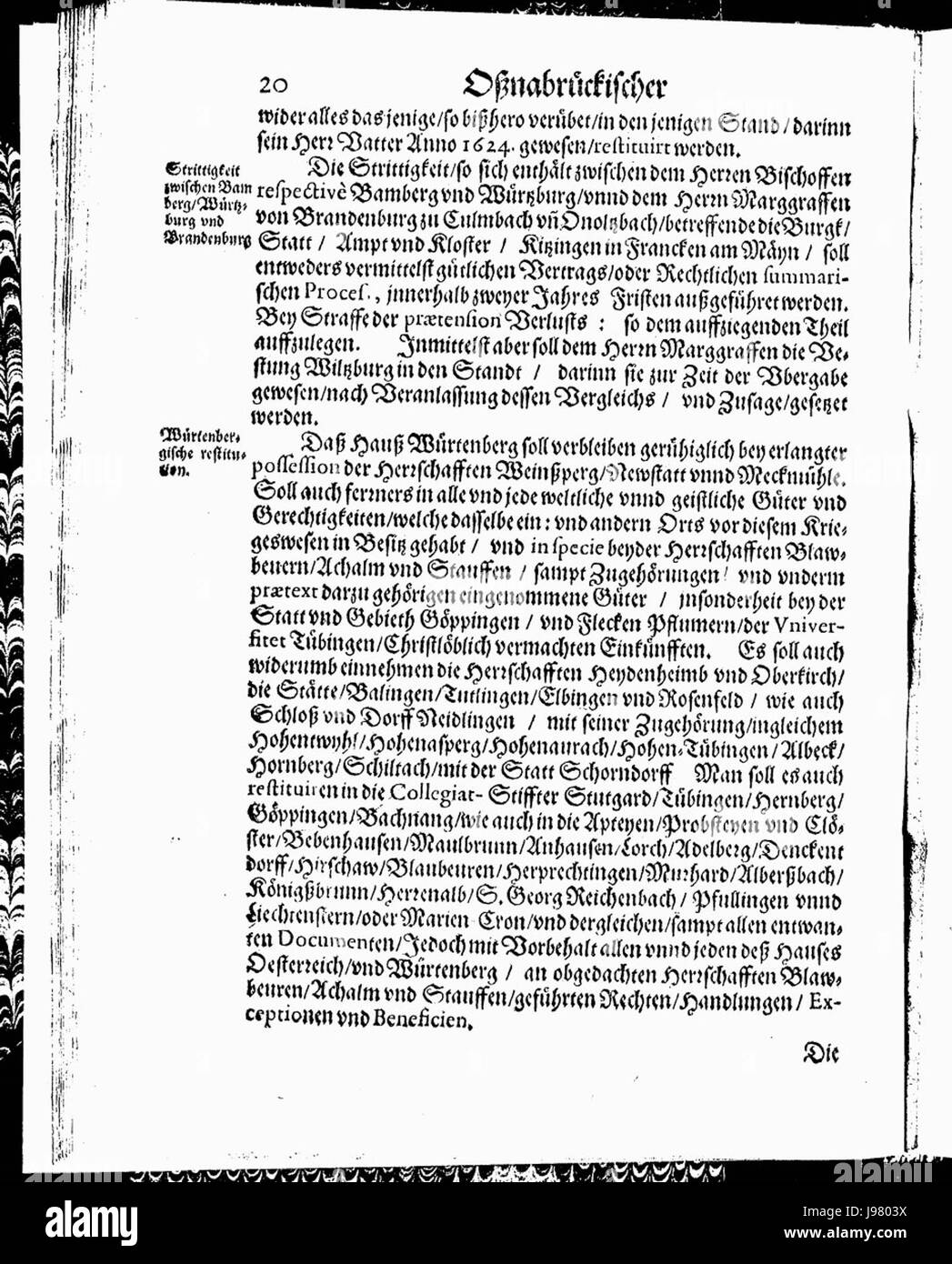 The Westphalian Peace (Westfaelischer Friede) treaty of 1649, a ...