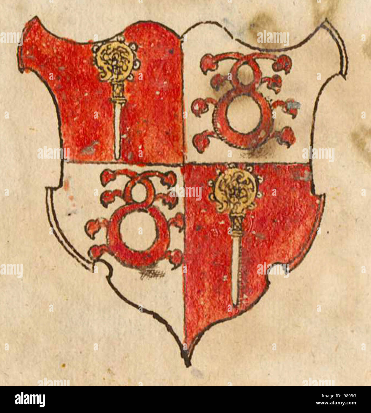 Wappen 1594 BSB cod icon 326 086 crop Stock Photo - Alamy