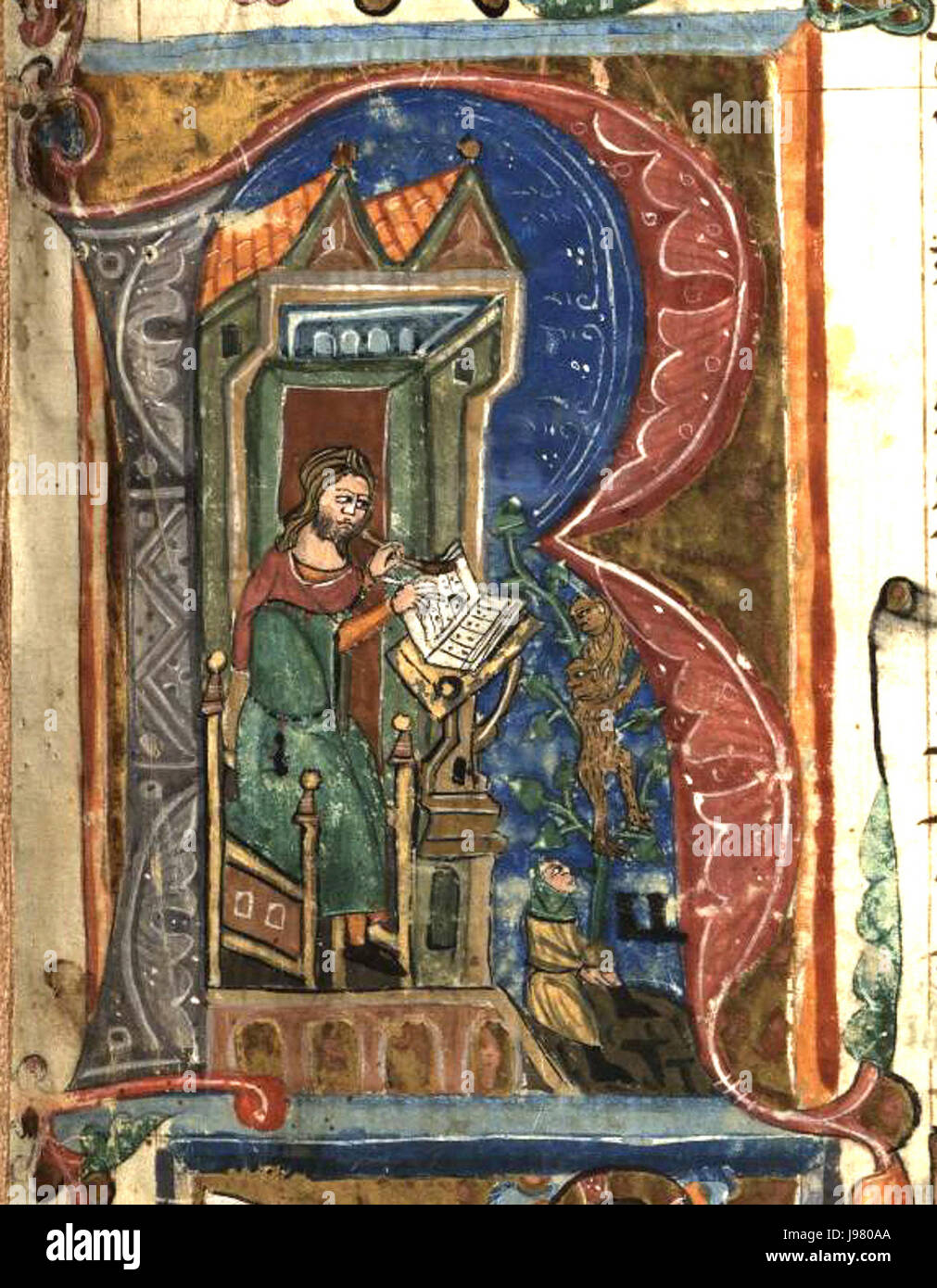 Weltchronik Fulda Aa88 001r detail3 Stock Photo - Alamy