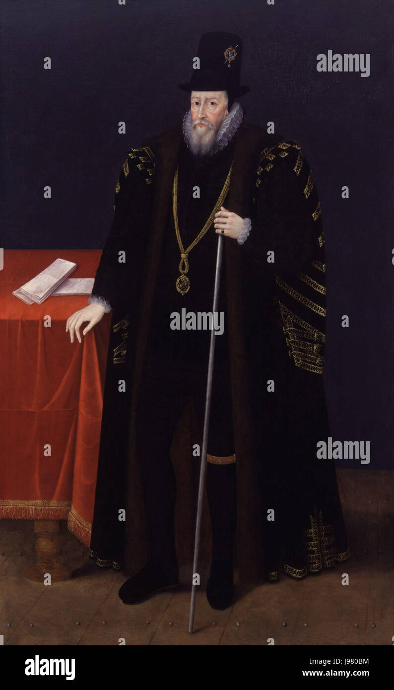 William Cecil, 1st Baron Burghley from NPG (4 Stock Photo - Alamy
