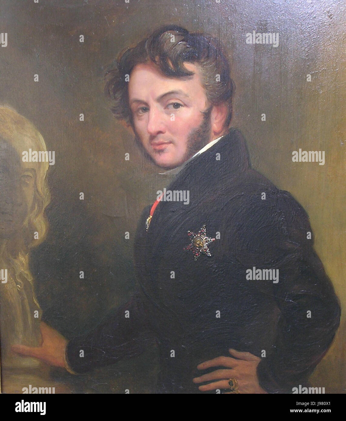 Self portrait by Sir George Hayter 1843 v3 Stock Photo - Alamy
