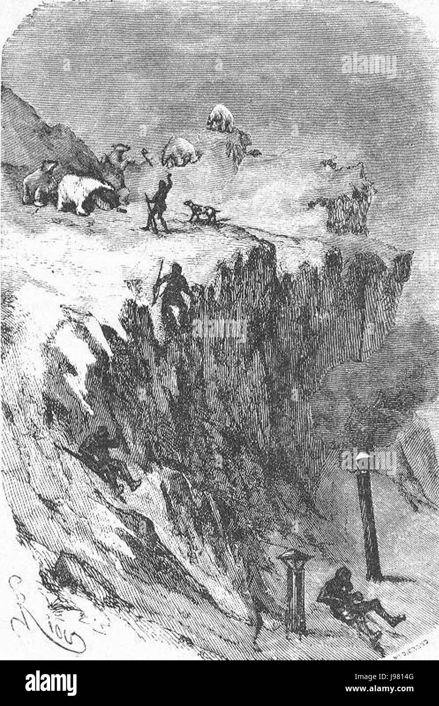 'The Field of Ice' by Riou and Montaut depicts a dramatic scene of ice ...