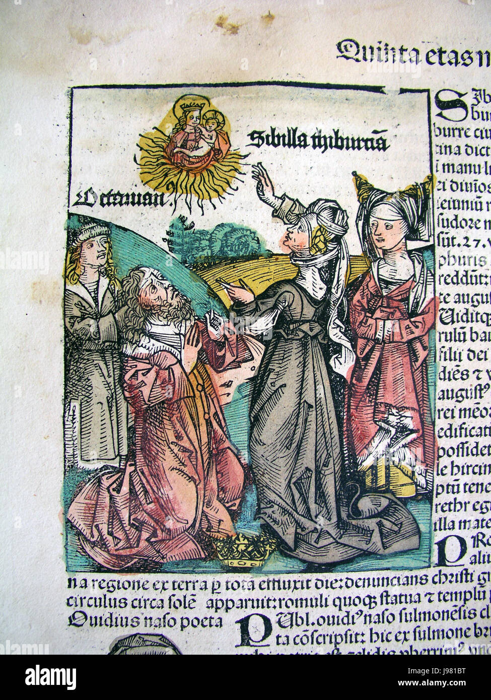 The Nuremberg Chronicles, printed in 1493, includes the illustration of ...