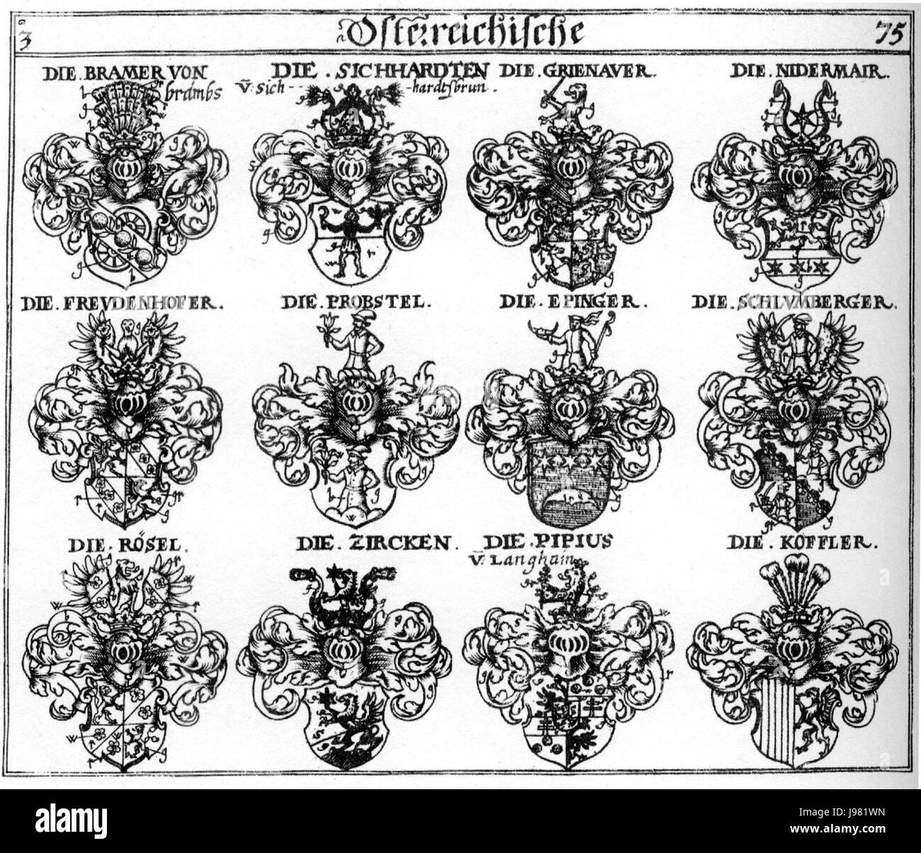 Siebmacher 1701 1705 C075 Stock Photo - Alamy