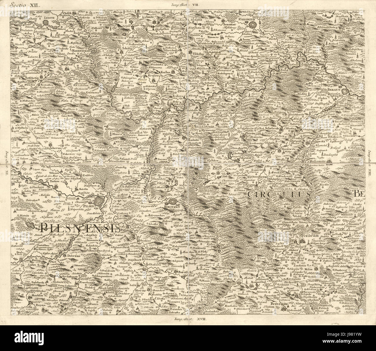 Mullerova mapa Cech 12 Stock Photo - Alamy