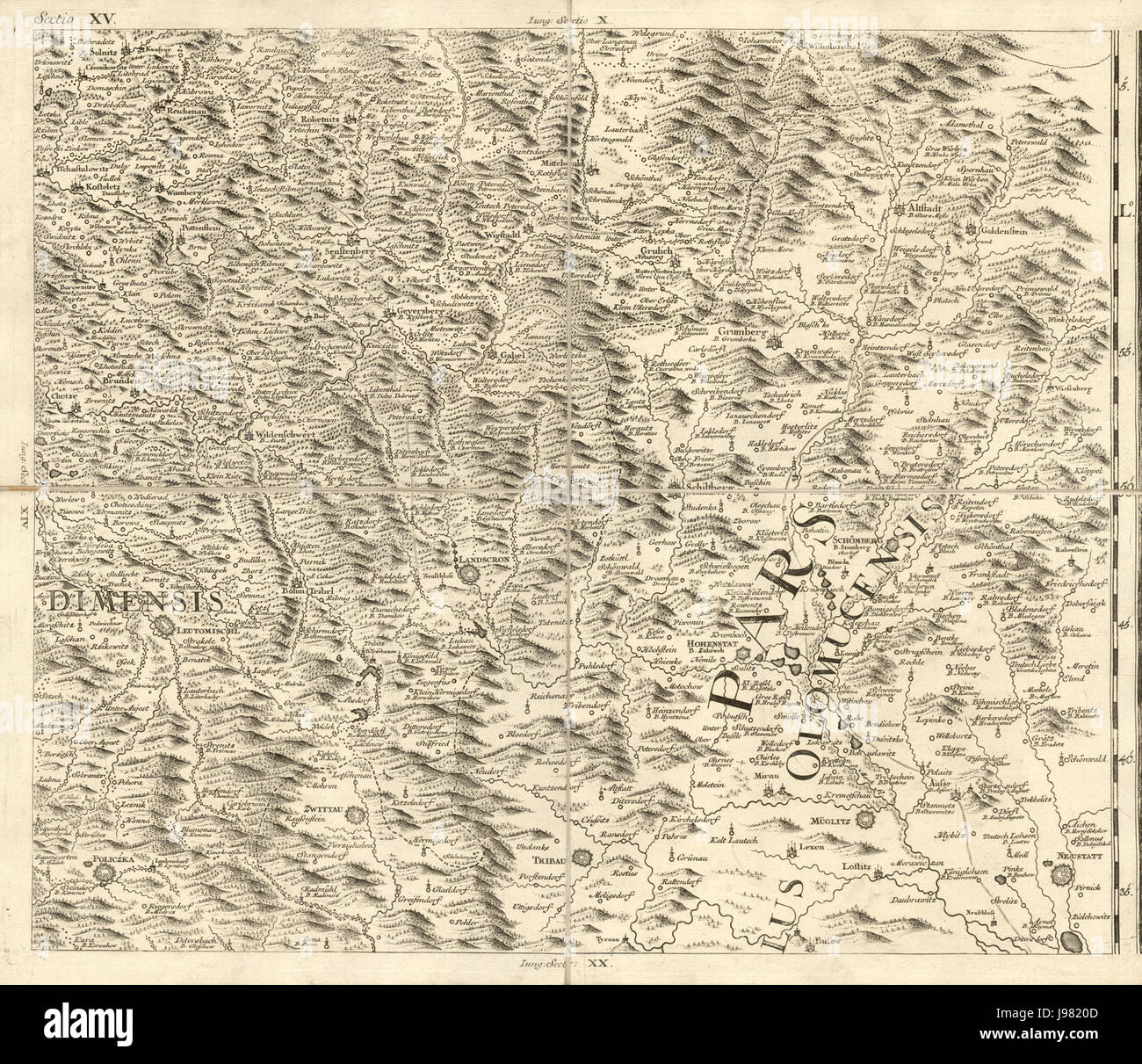 Mullerova mapa Cech 15 Stock Photo - Alamy