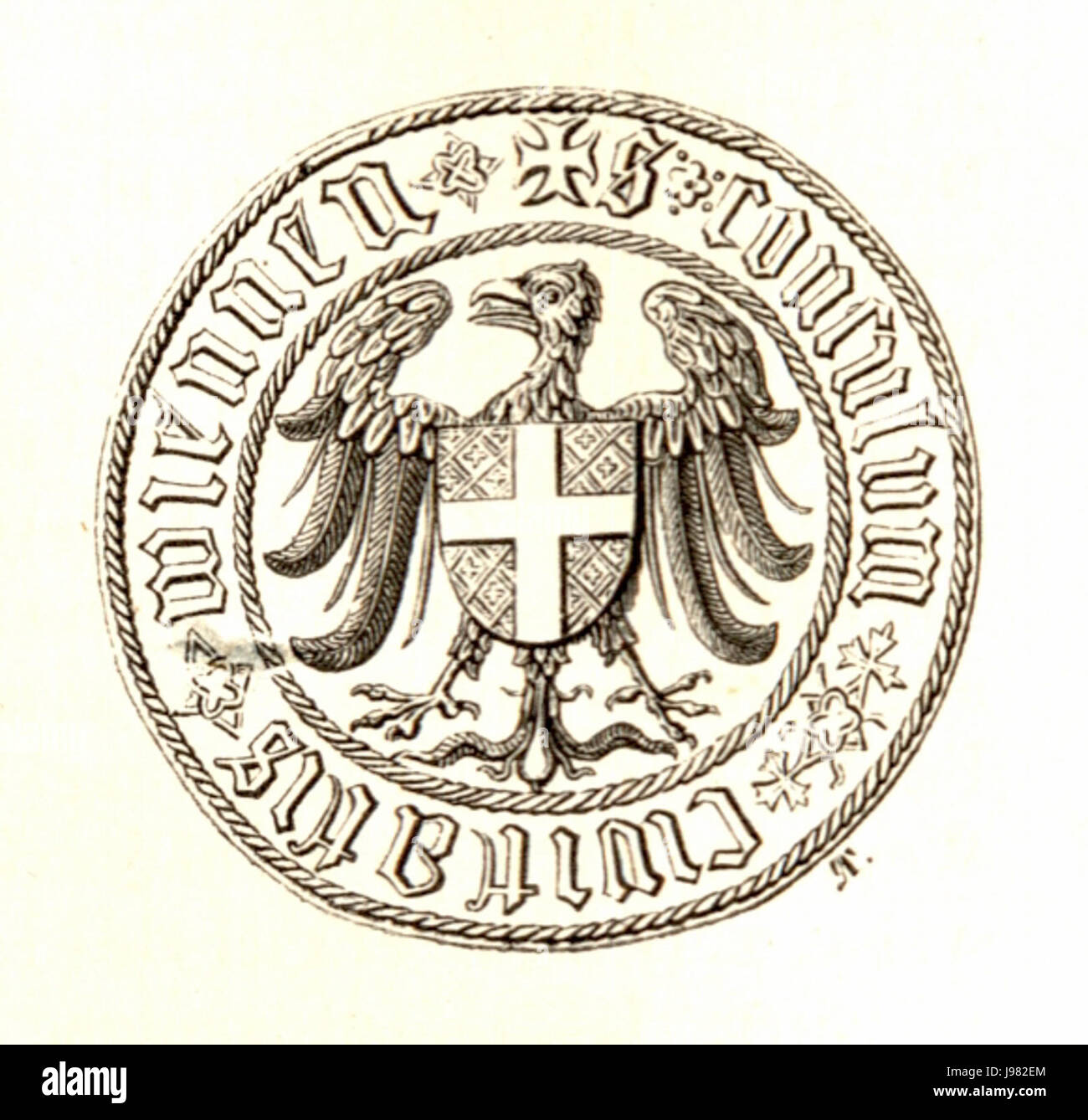 MZK 11 1866 Wappen der Stadt Wien Fig 08 Siegel mit Brustschild 1399 ...