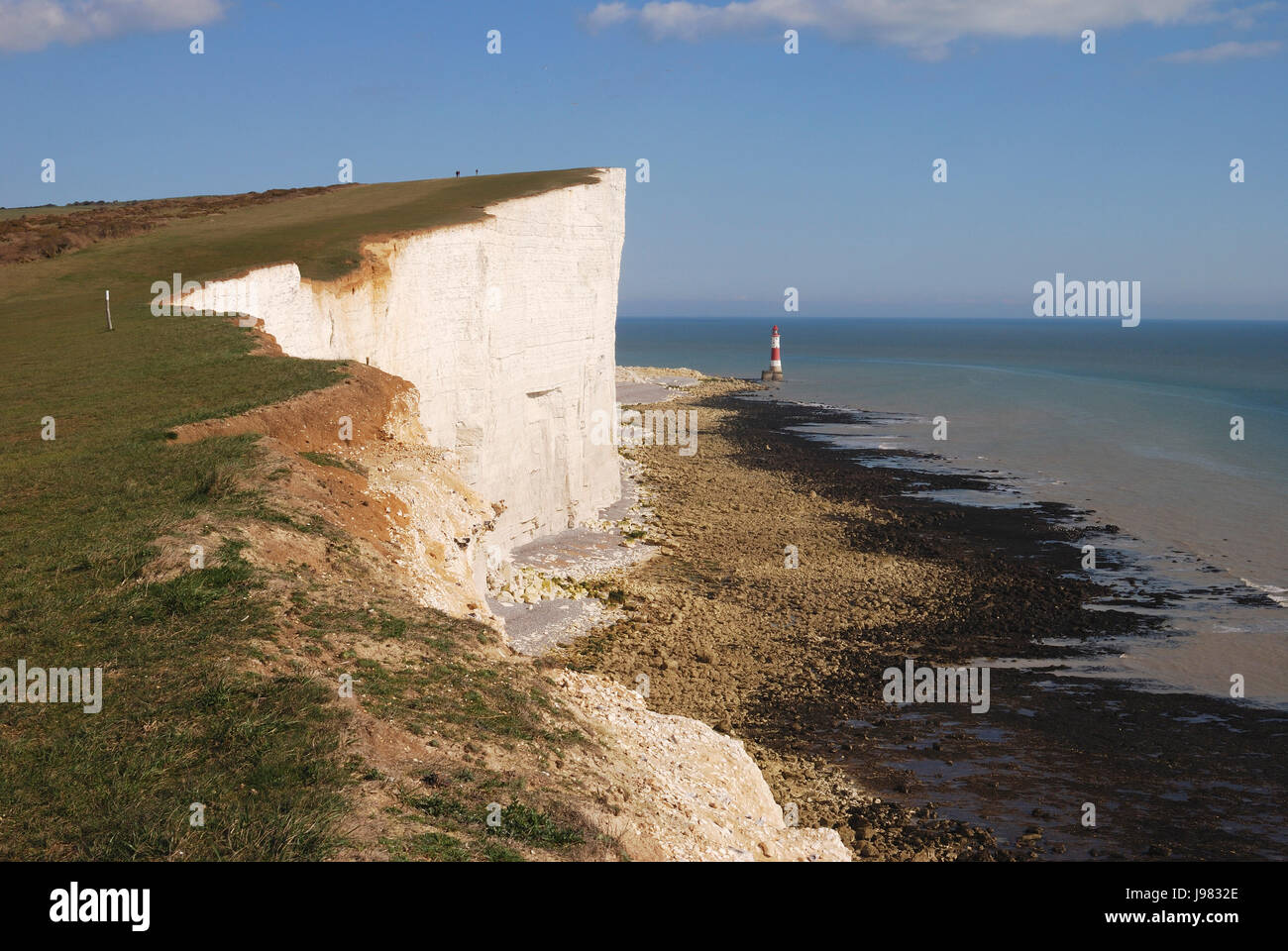 rock, chalk, cliff, geology, lighthouse, nature, famous, horizon, beach ...
