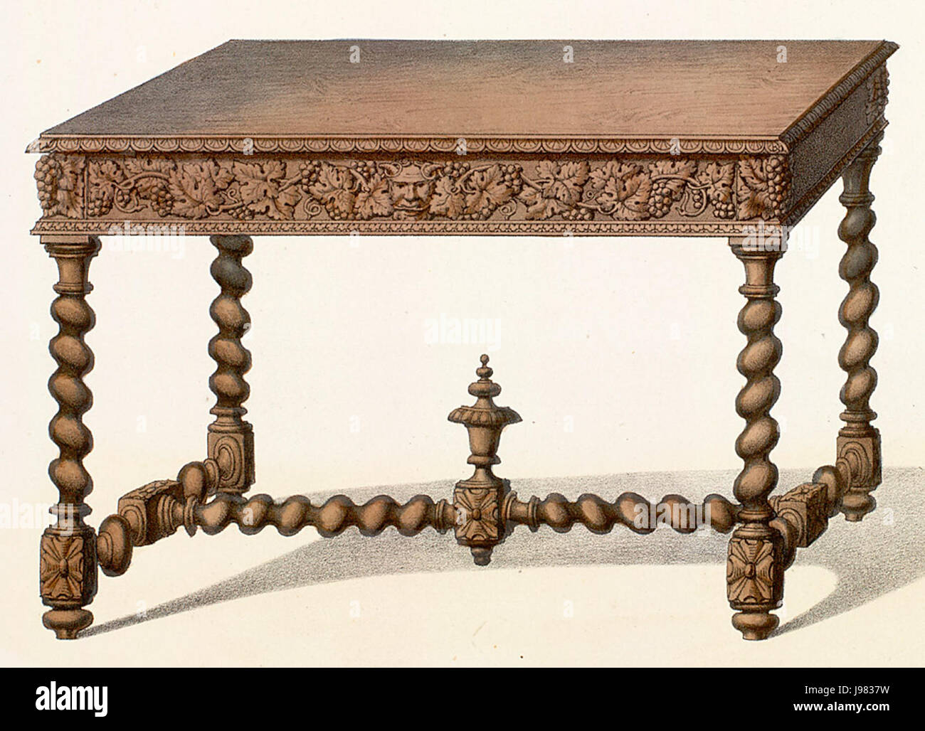 Table Louis XIII style 01 Stock Photo - Alamy