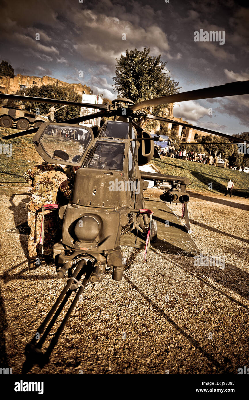 Italian A-129 Mangusta helicopter Stock Photo - Alamy