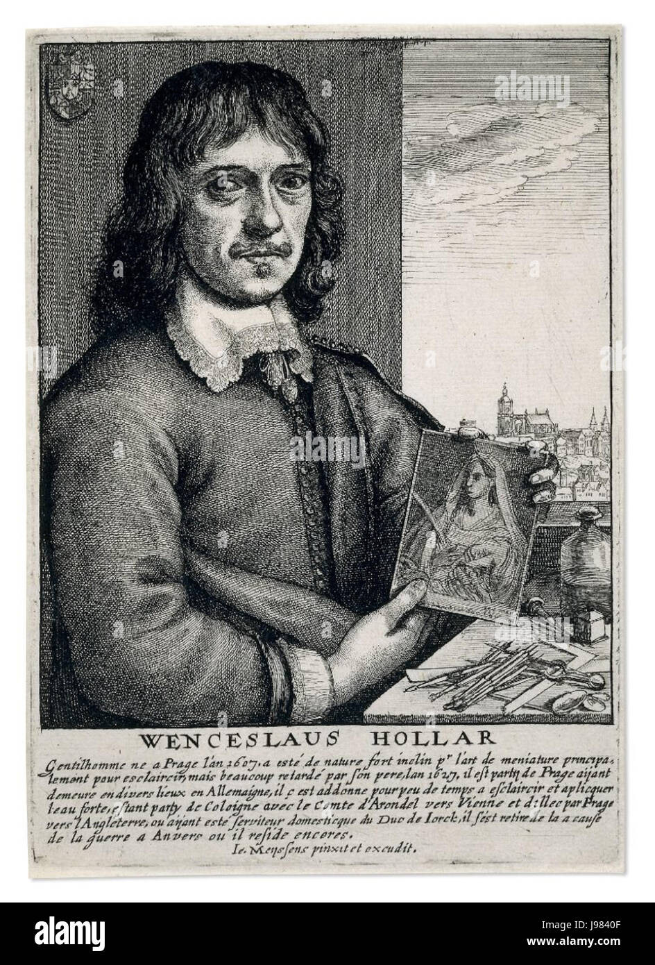 Portrait of Wenceslaus Hollar Stock Photo - Alamy