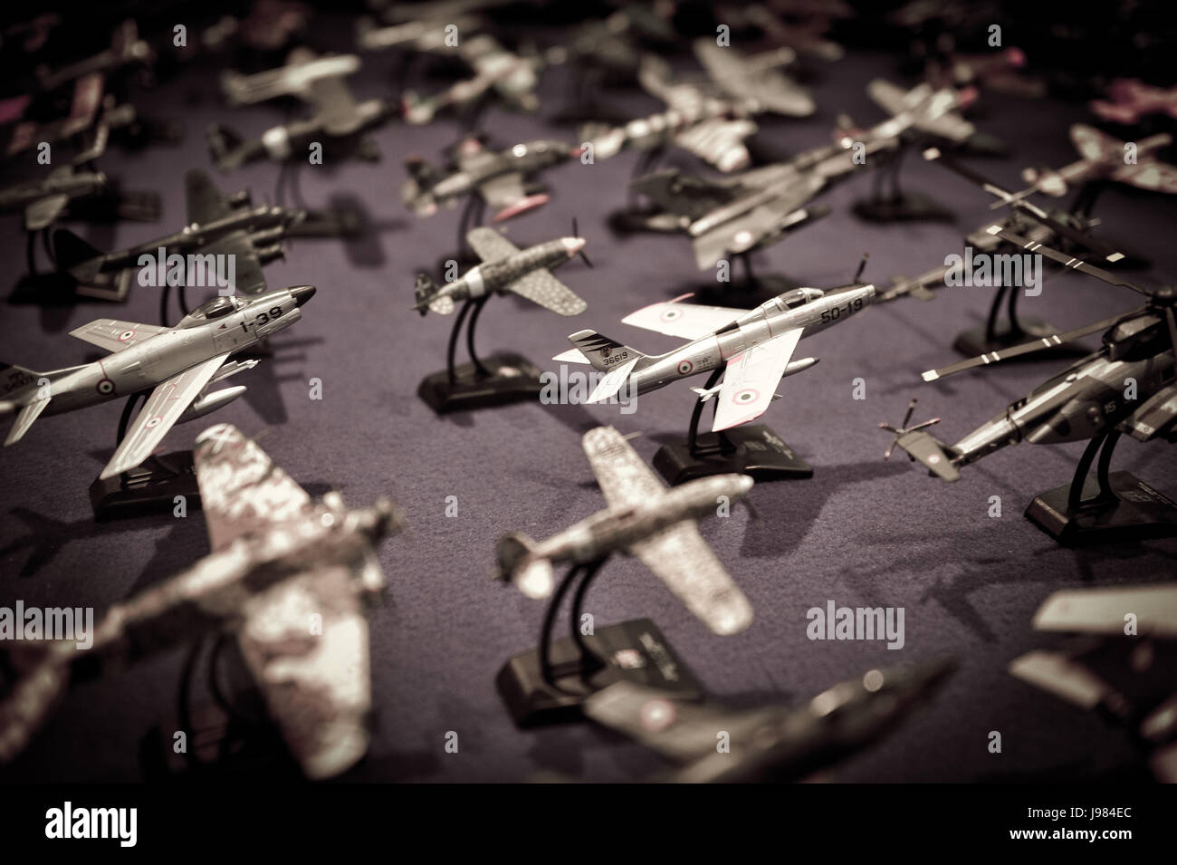 Metal kit models of military planes Stock Photo - Alamy